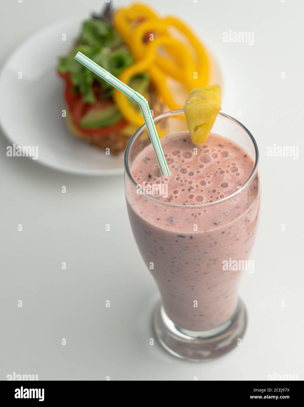 Smoothies, Sandwich, food Stock Photo - Alamy