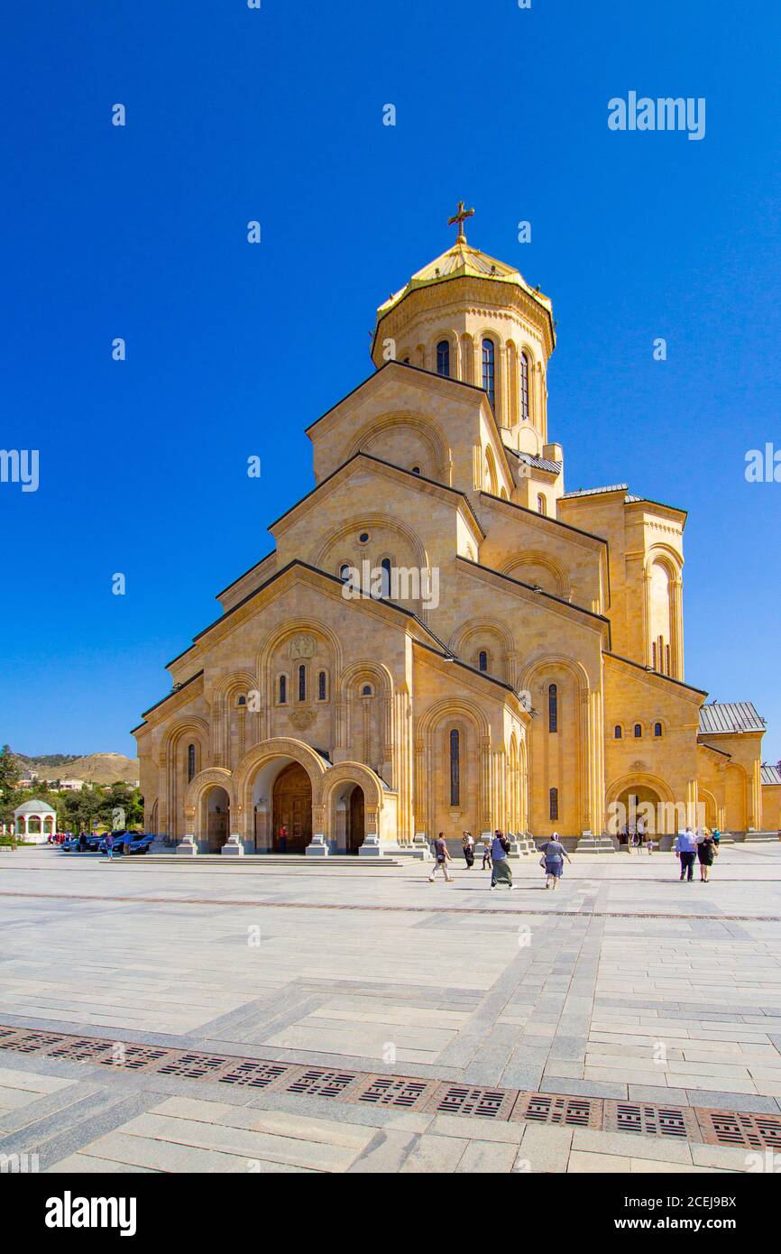 Main view with the stair case and cross pillars columns to Tbilisi ...