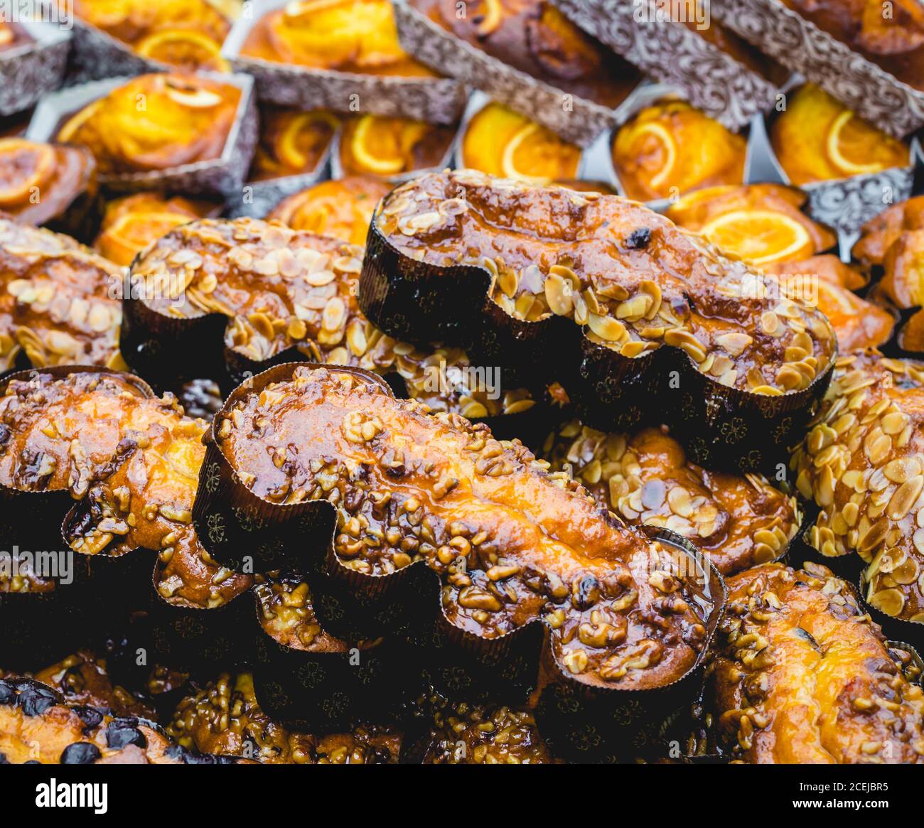 From above traditional Middle Eastern sweets and pastry in forms Stock ...