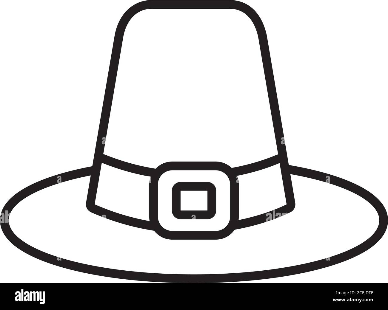Pilgrim Hat Clipart Black And White