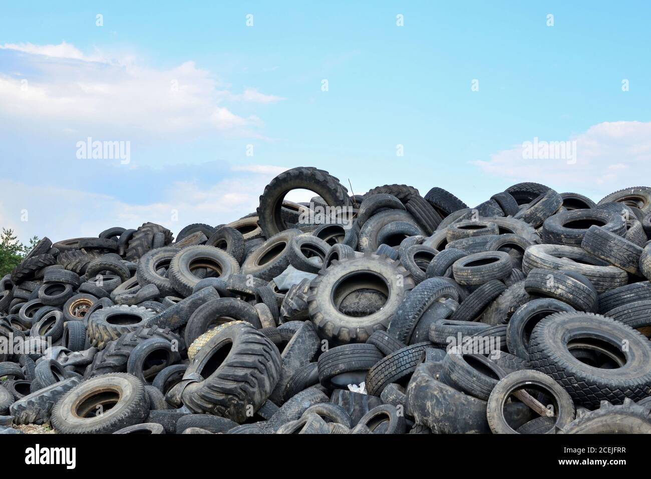 Industrial landfill for the processing of waste tires and rubber tyres ...
