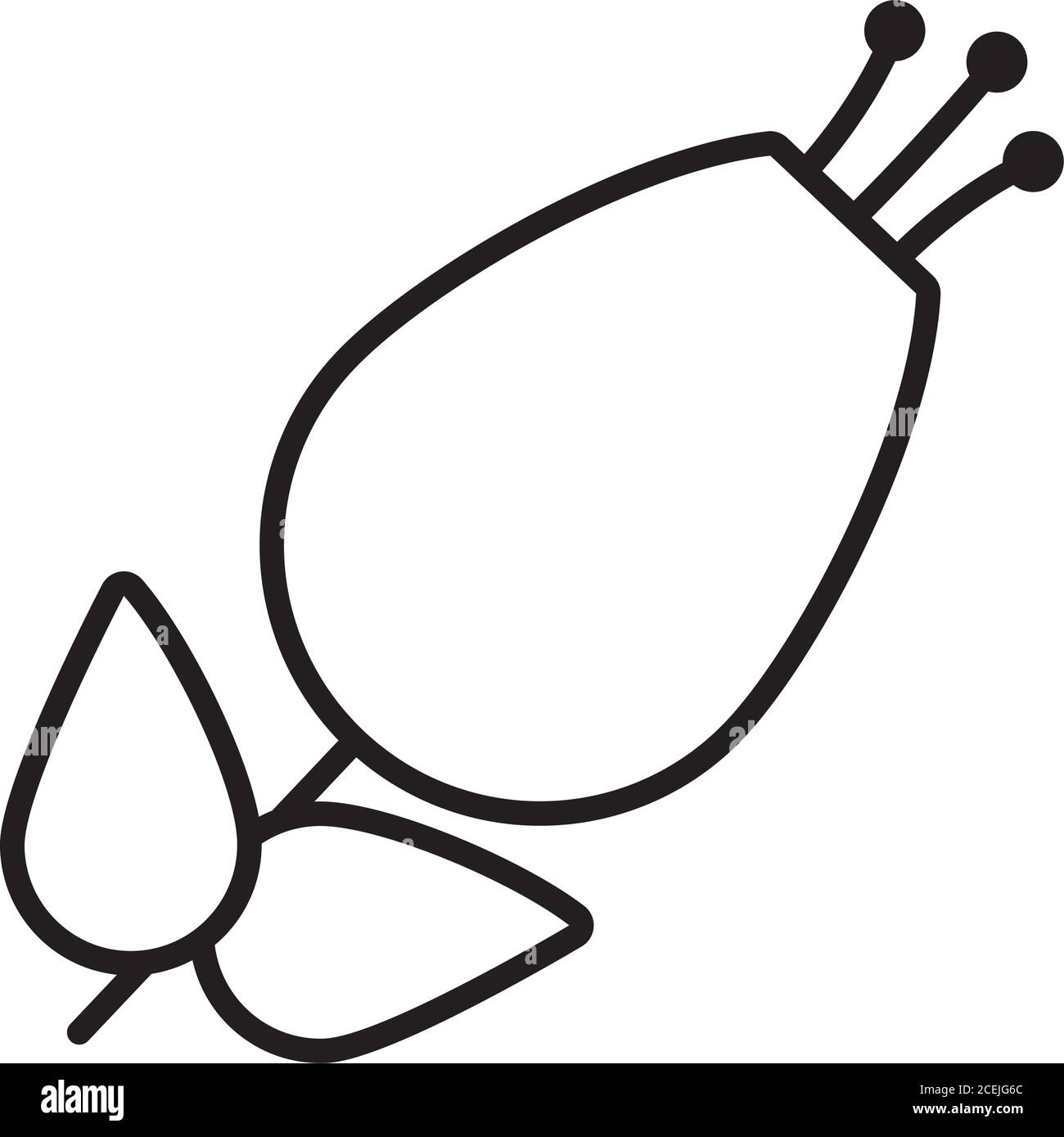 autumn flower icon over white background, line style, vector ...