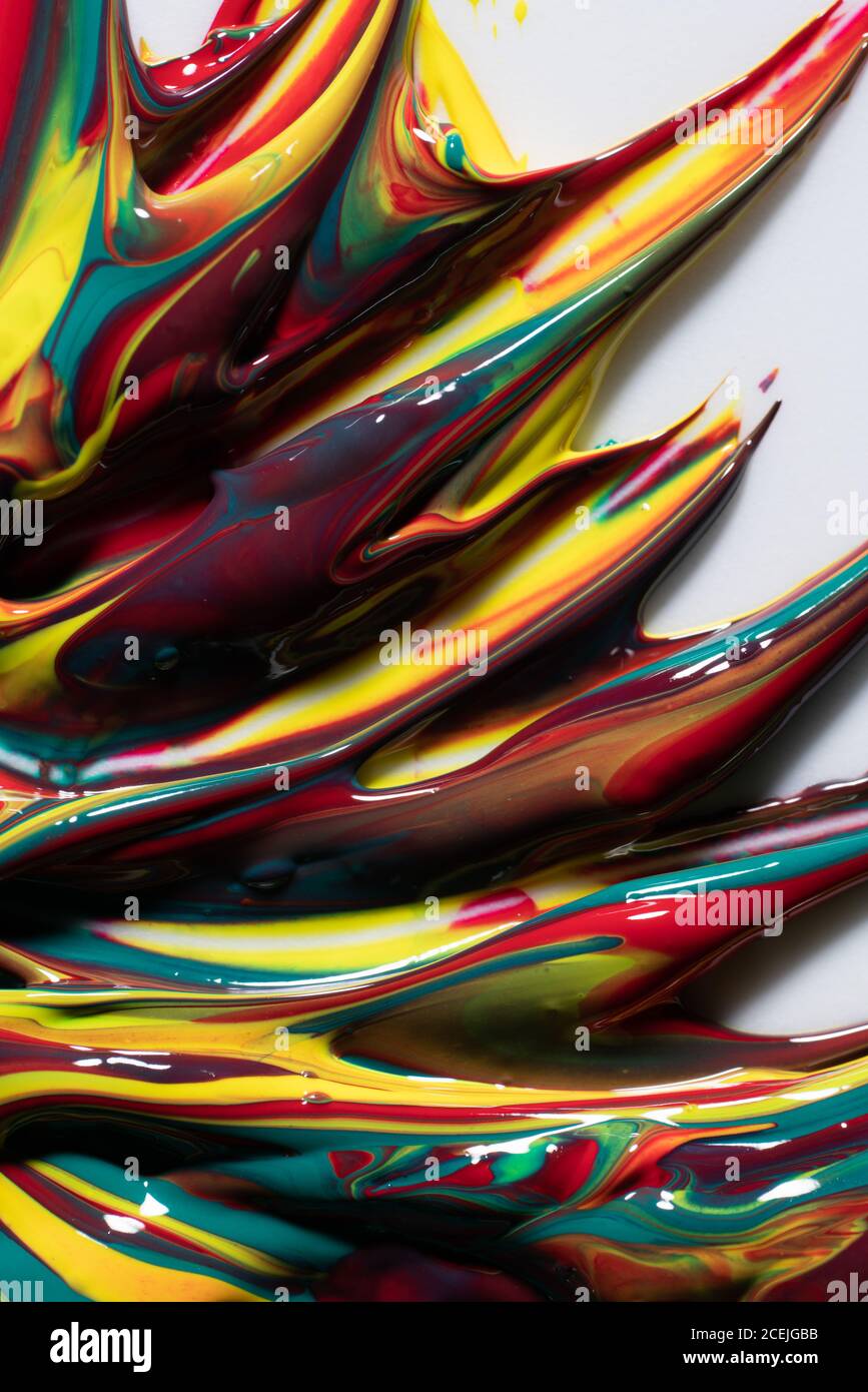 Mix of colorful paint Stock Photo - Alamy