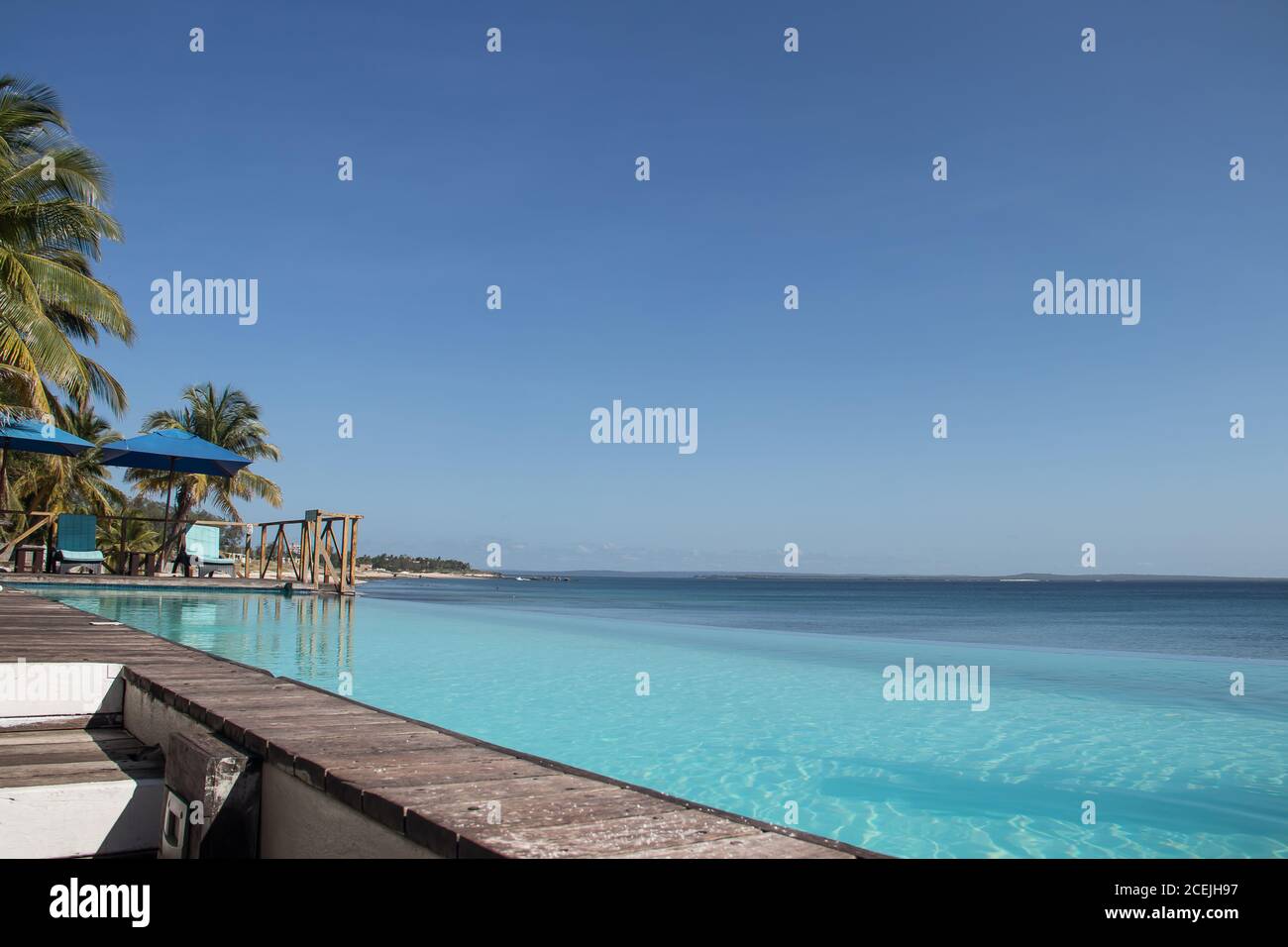 Beautiful beach resort bar at the Indian Ocean, amazing seascape with ...