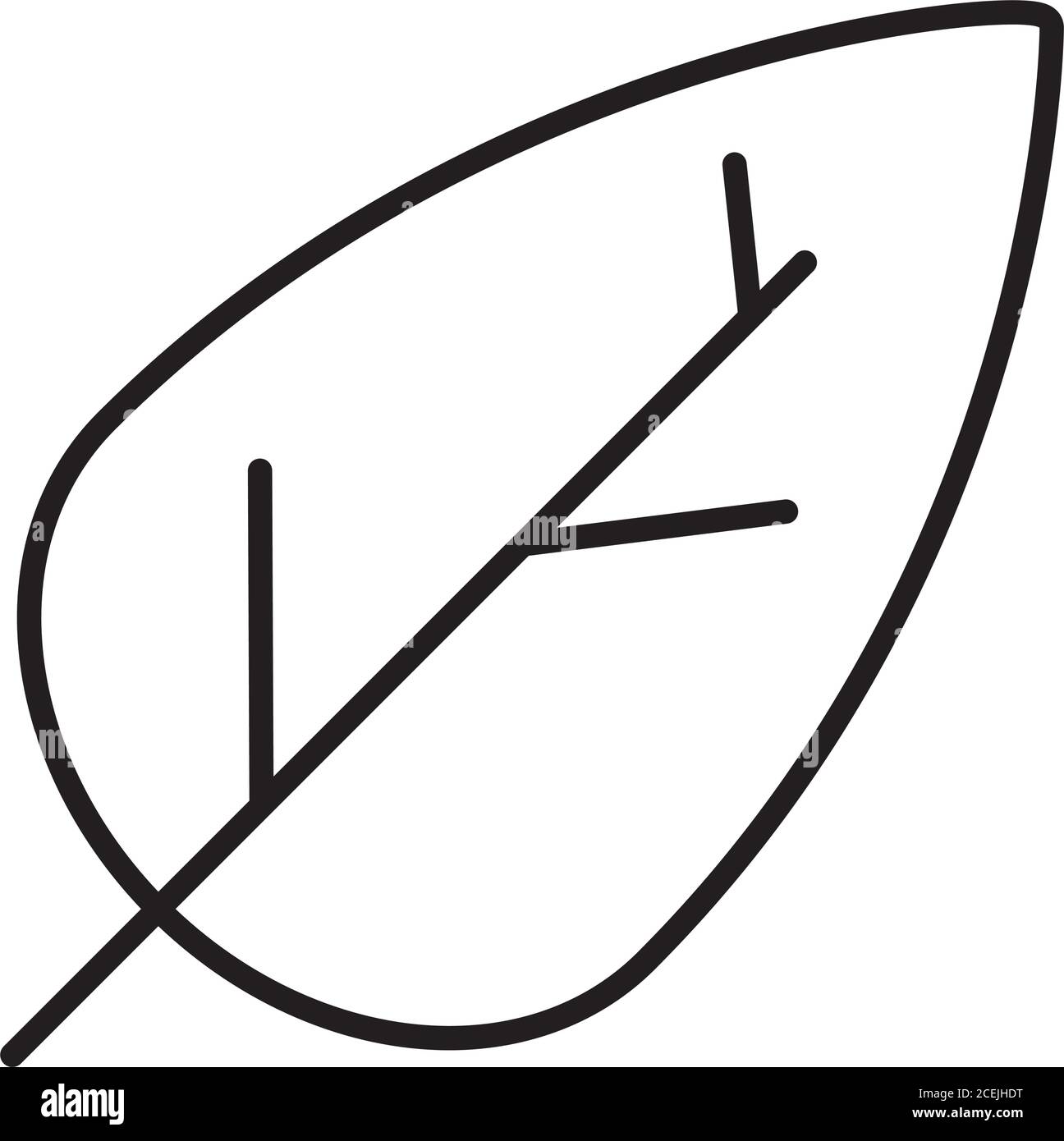 dry leaf icon over white background, line style, vector illustration ...