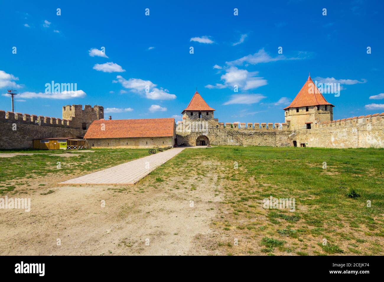 Old fortress in town Bende on the river Dniester, Transdniestria. 25 ...