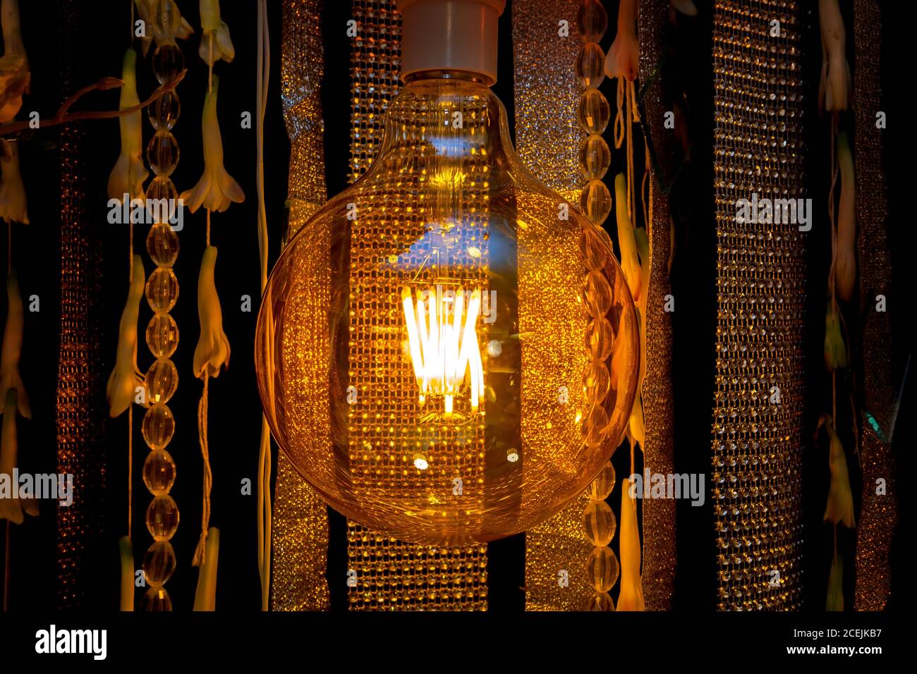 Colorful artificial flowers with Decorative antique Edison style ...