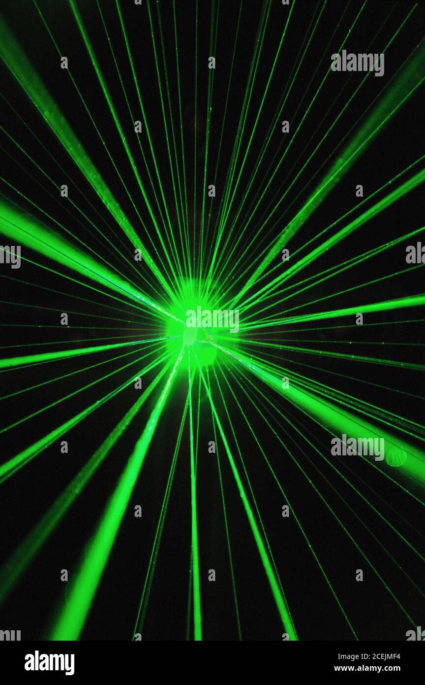 Stage light beams green hi-res stock photography and images - Alamy
