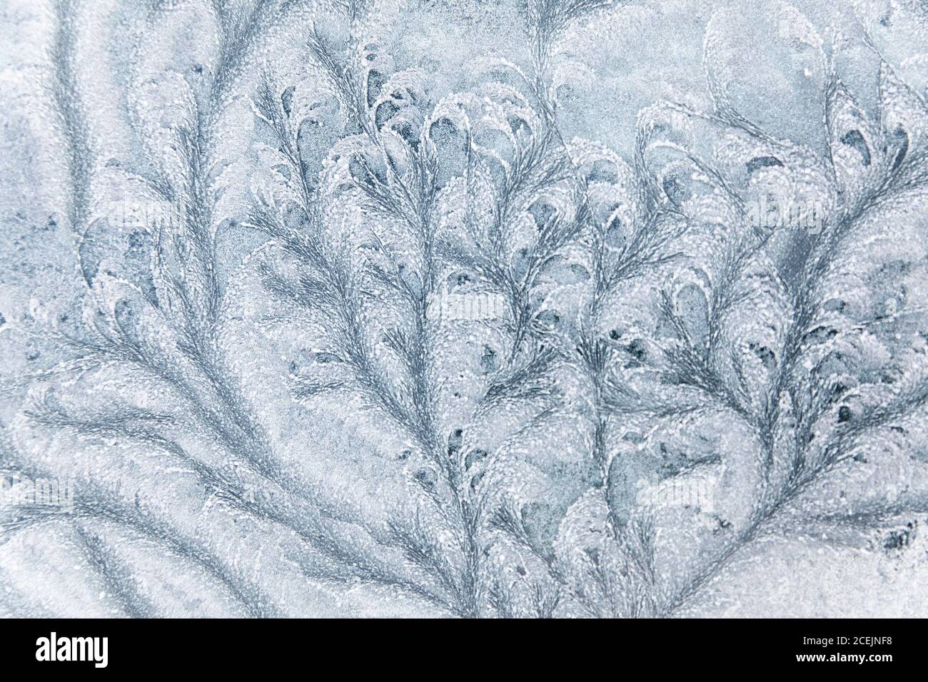 abstract ice textures on a car window in winter Stock Photo - Alamy