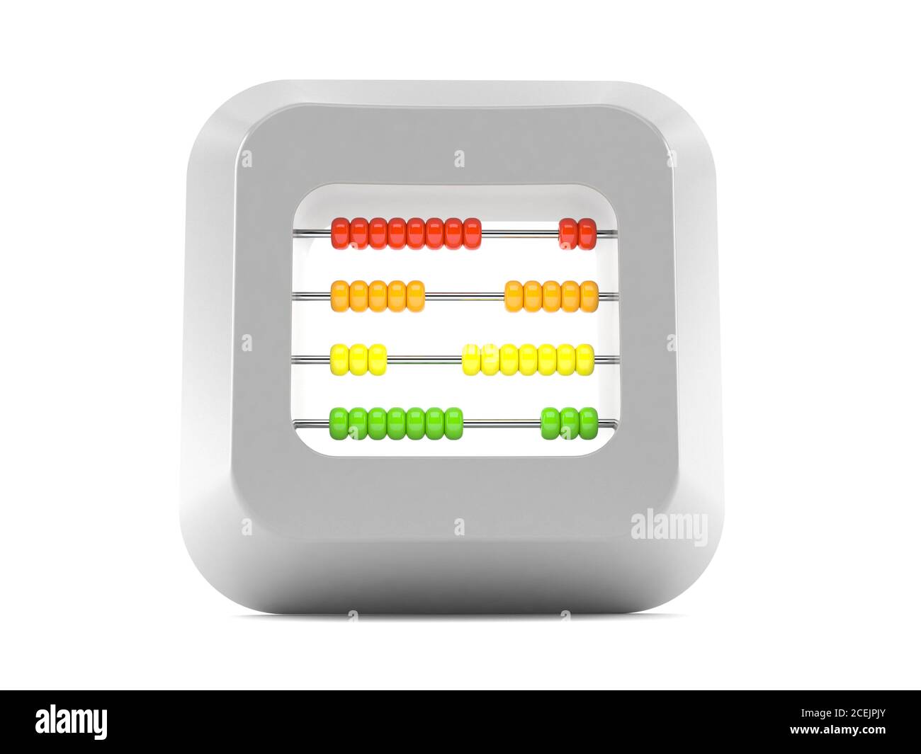 Abacus inside keyboard key isolated on white background Stock Photo - Alamy