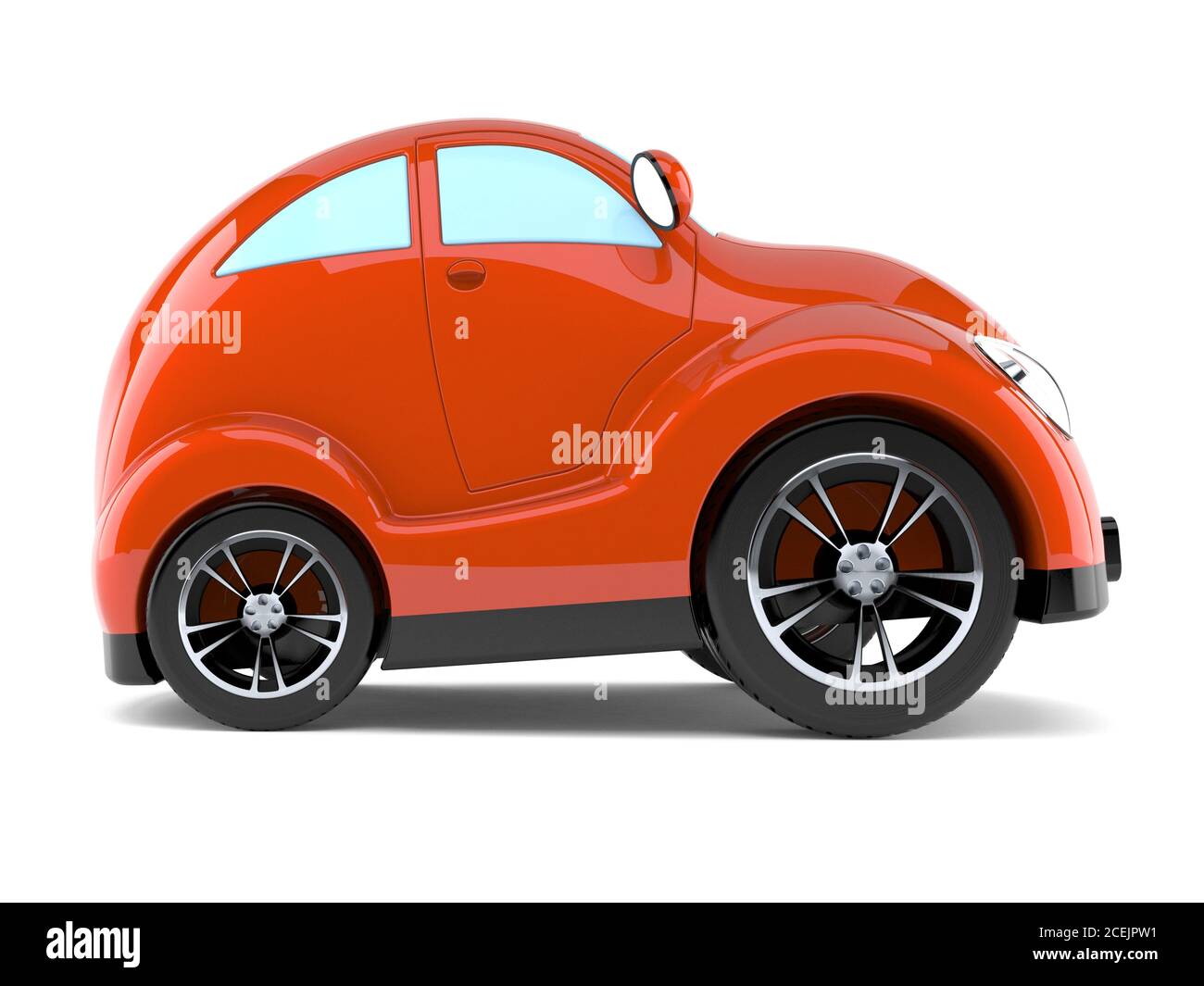Red car side view isolated on white background Stock Photo - Alamy