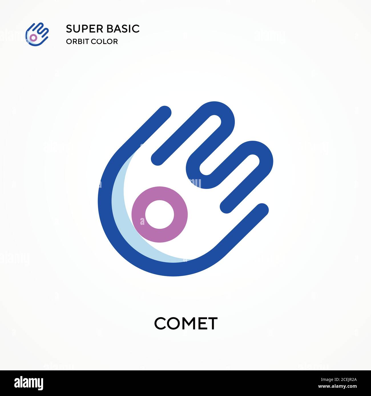 Comet super basic orbit color vector icon. Illustration symbol design ...