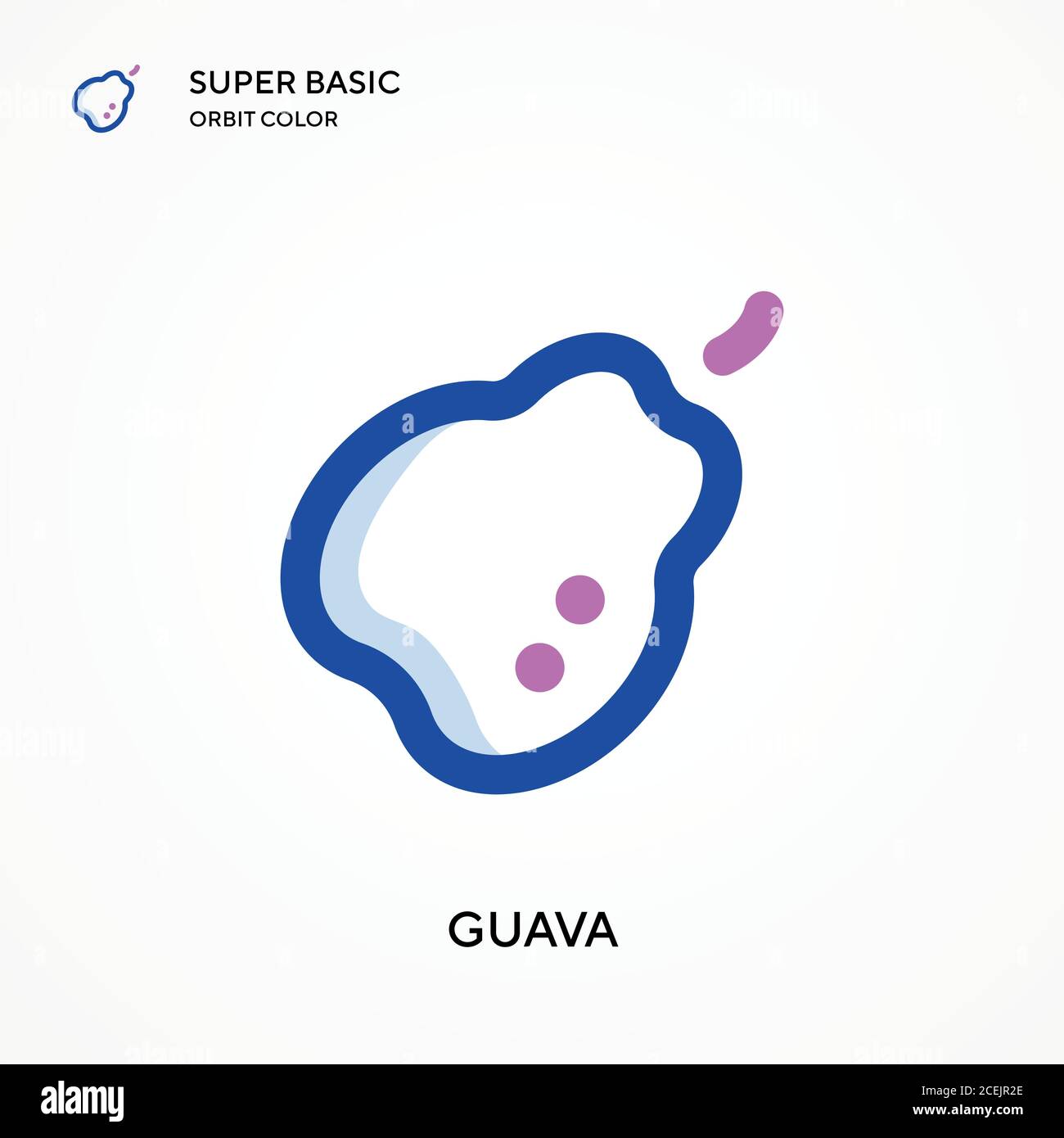 Guava super basic orbit color vector icon. Illustration symbol design template for web mobile UI ...
