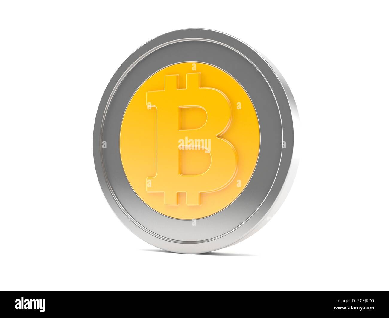 Bitcoin isolated on white background Stock Photo - Alamy