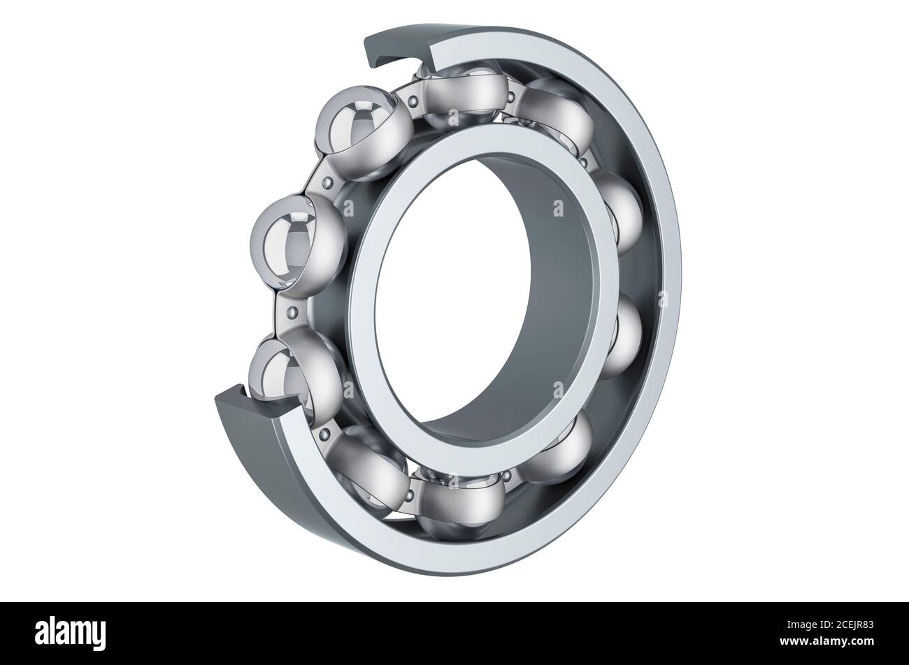 Ball bearing, cutaway. 3D rendering isolated on white background Stock ...