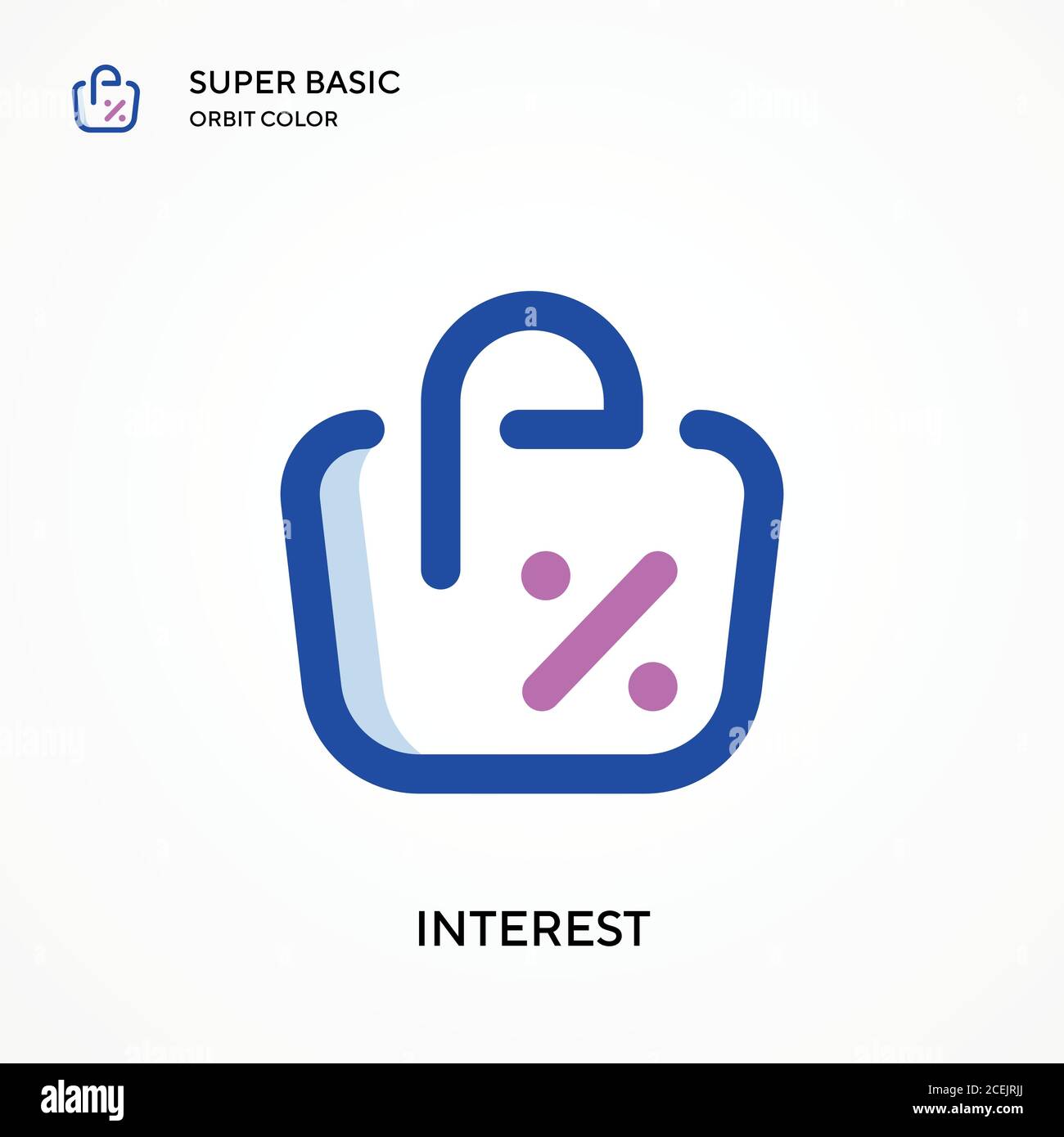 Interest super basic orbit color vector icon. Illustration symbol ...