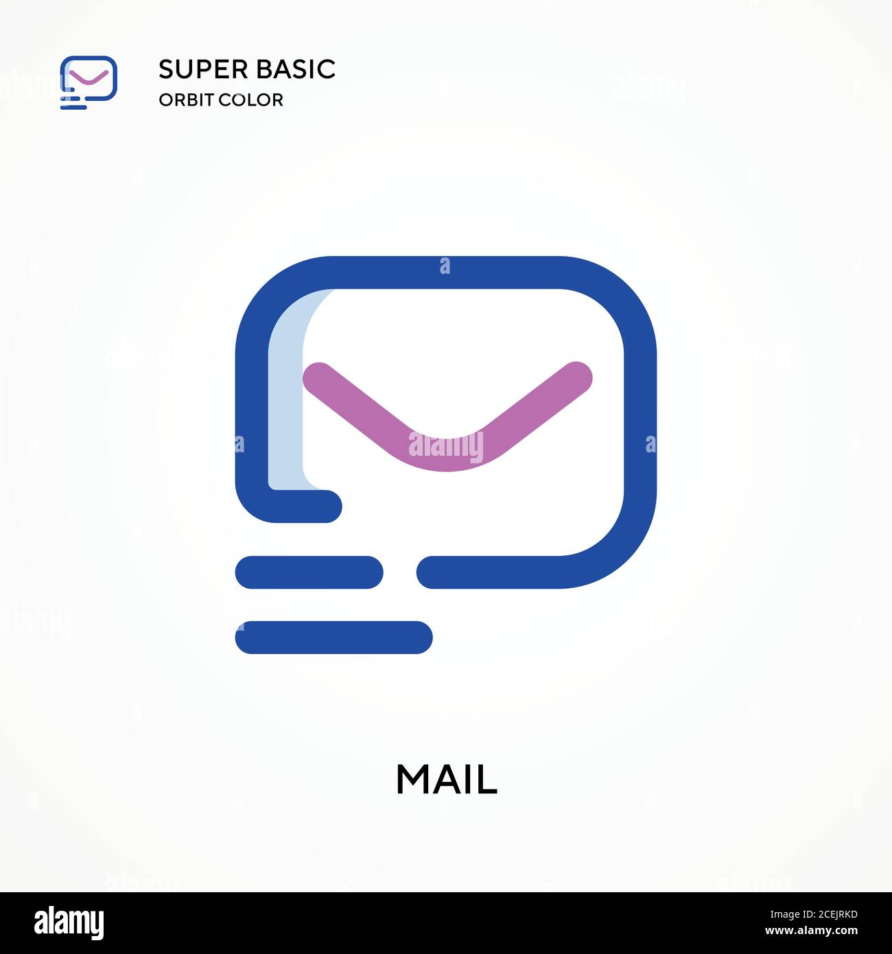 Mail super basic orbit color vector icon. Illustration symbol design ...