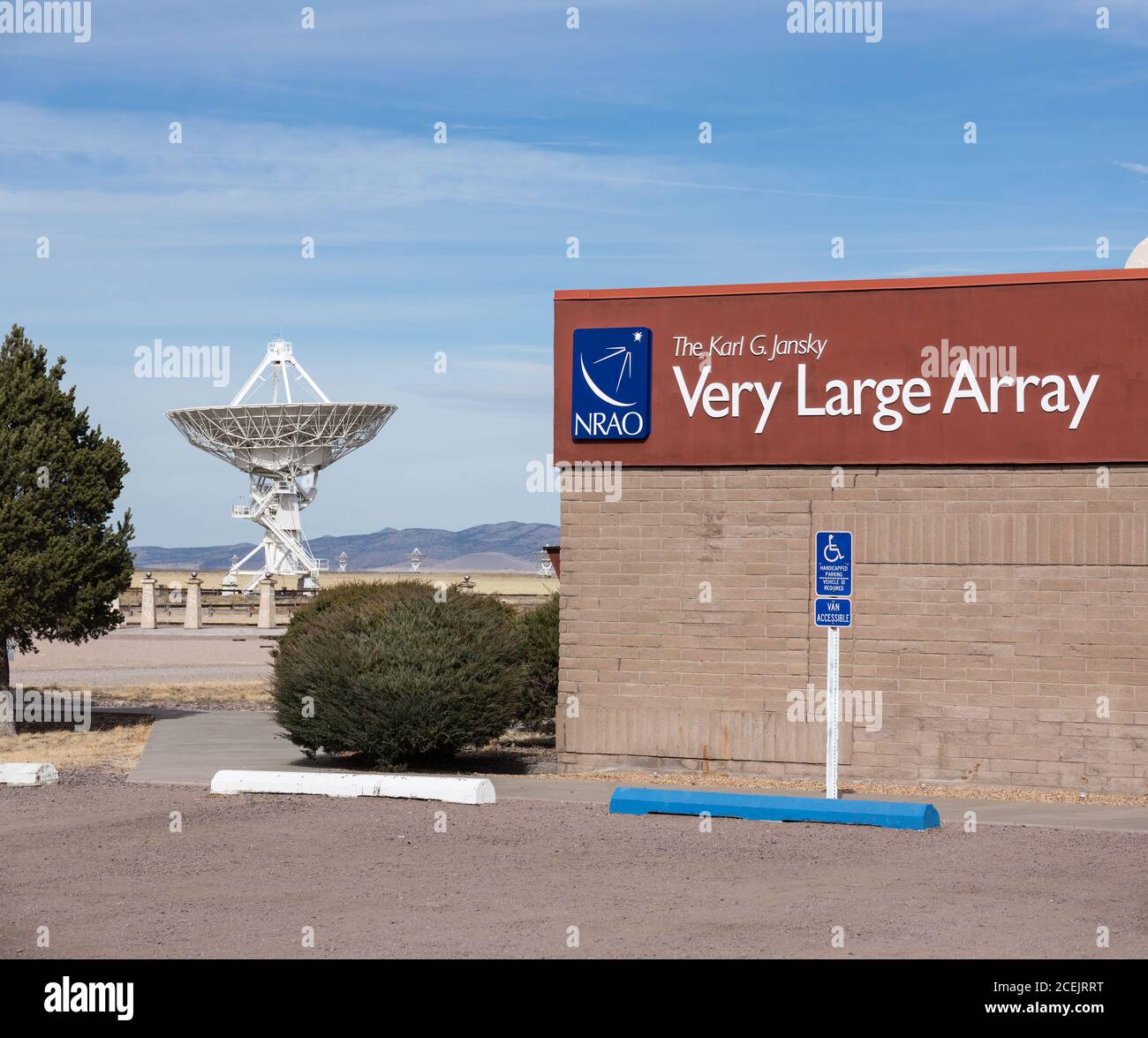 Visitor center and antenna dishes of the Karl G. Jansky Very Large ...