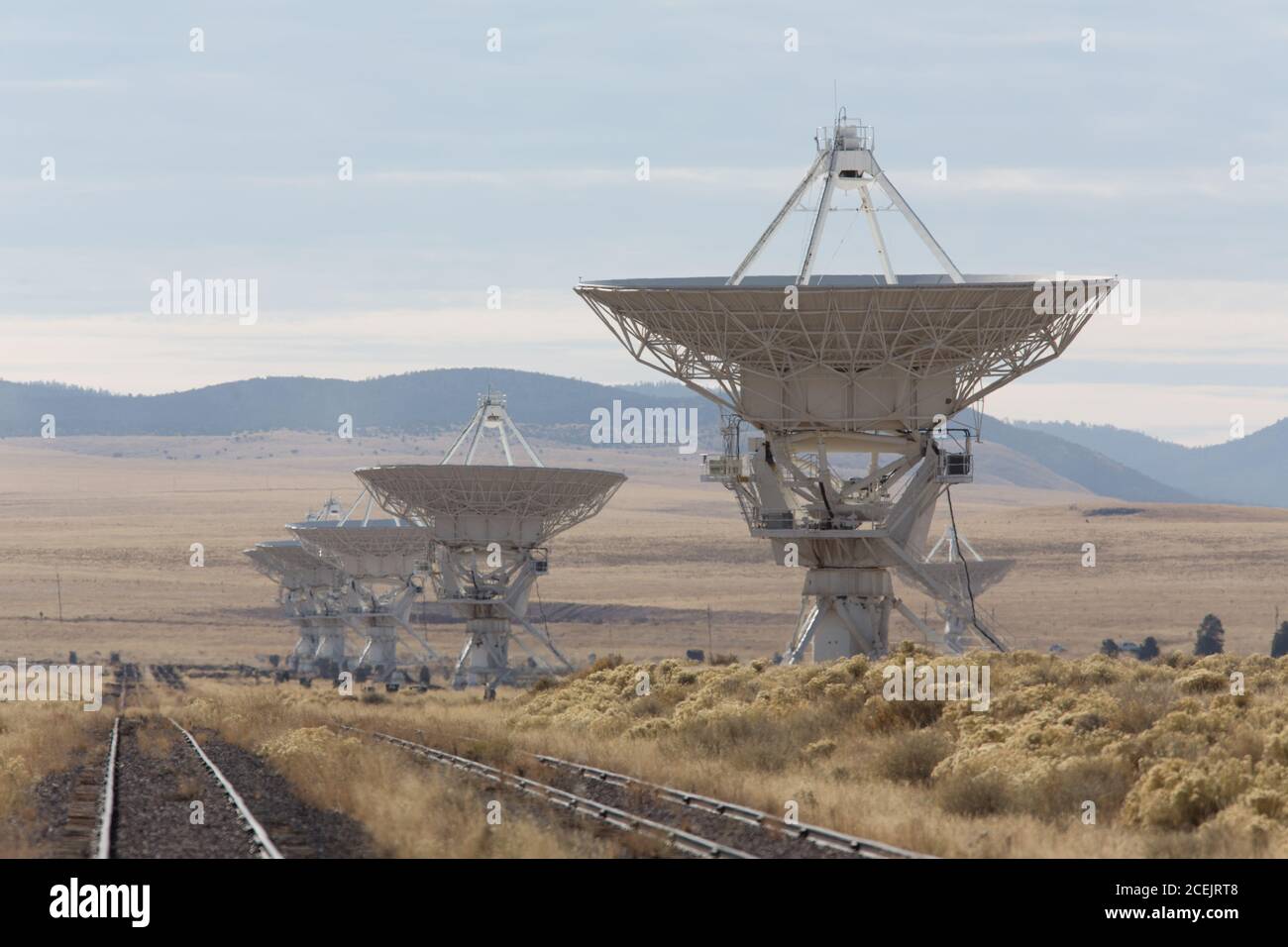 Antenna dishes of the Karl G. Jansky Very Large Array radiotelescope ...