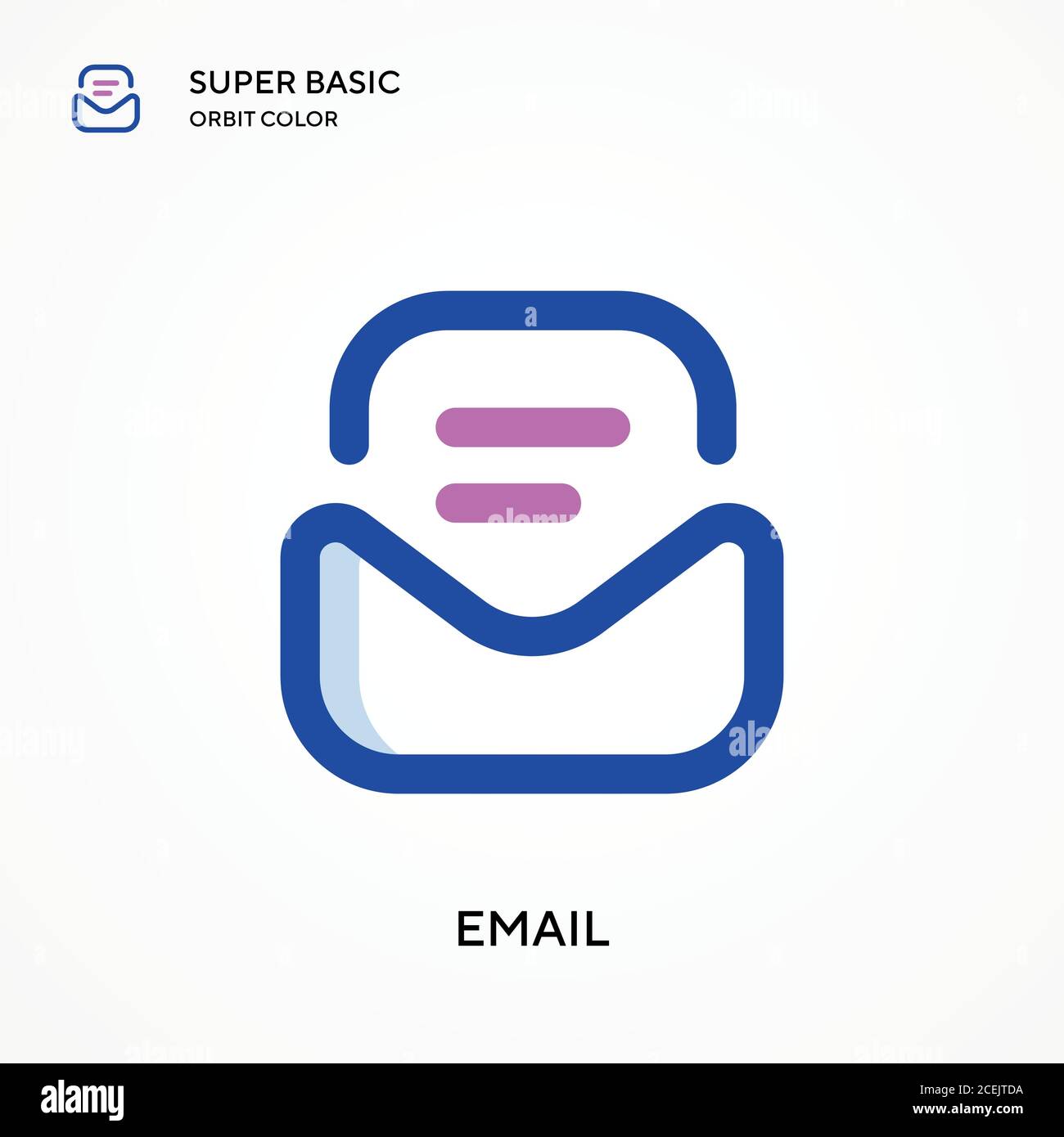 Email super basic orbit color vector icon. Illustration symbol design ...