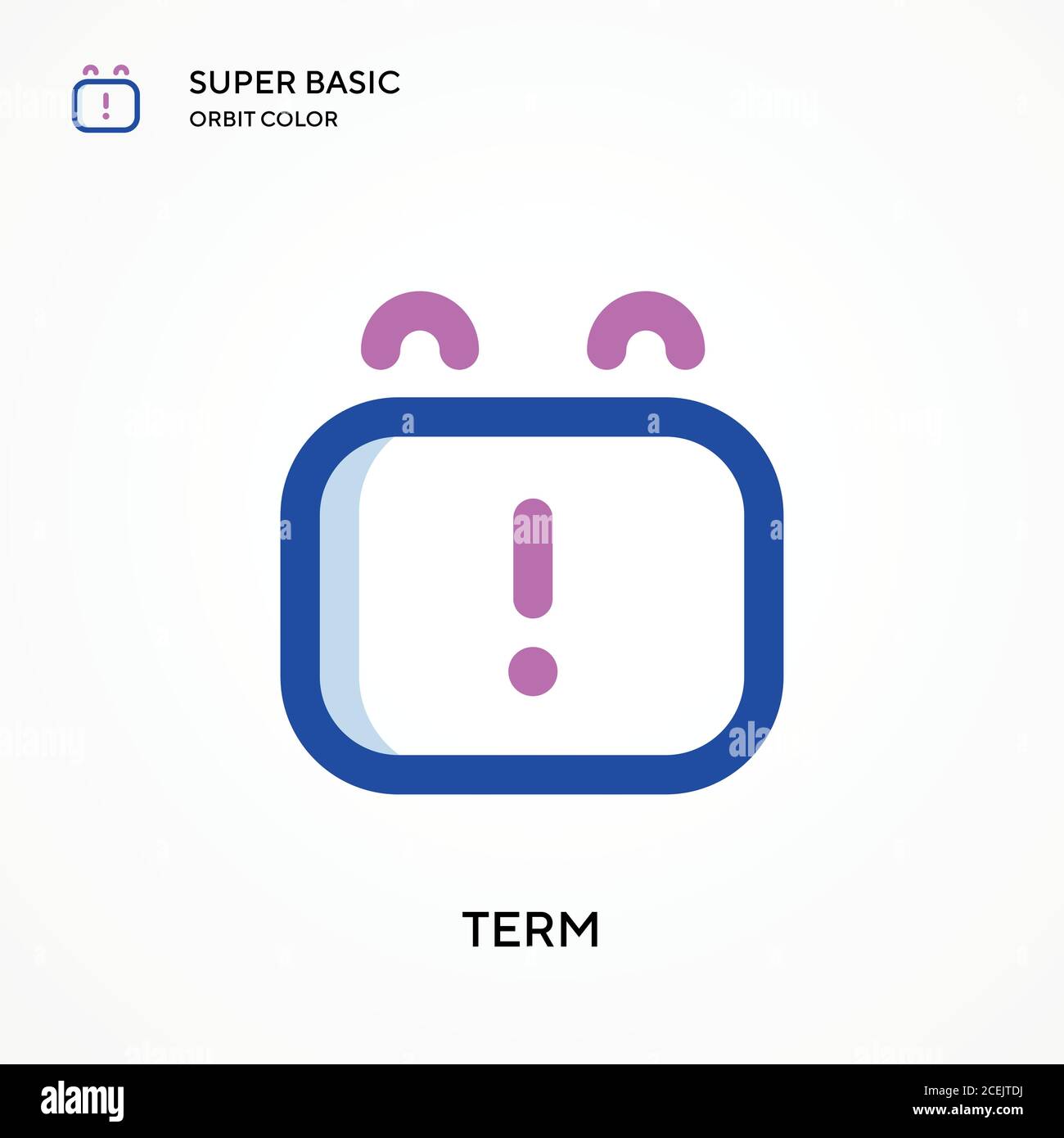 Term super basic orbit color vector icon. Illustration symbol design ...