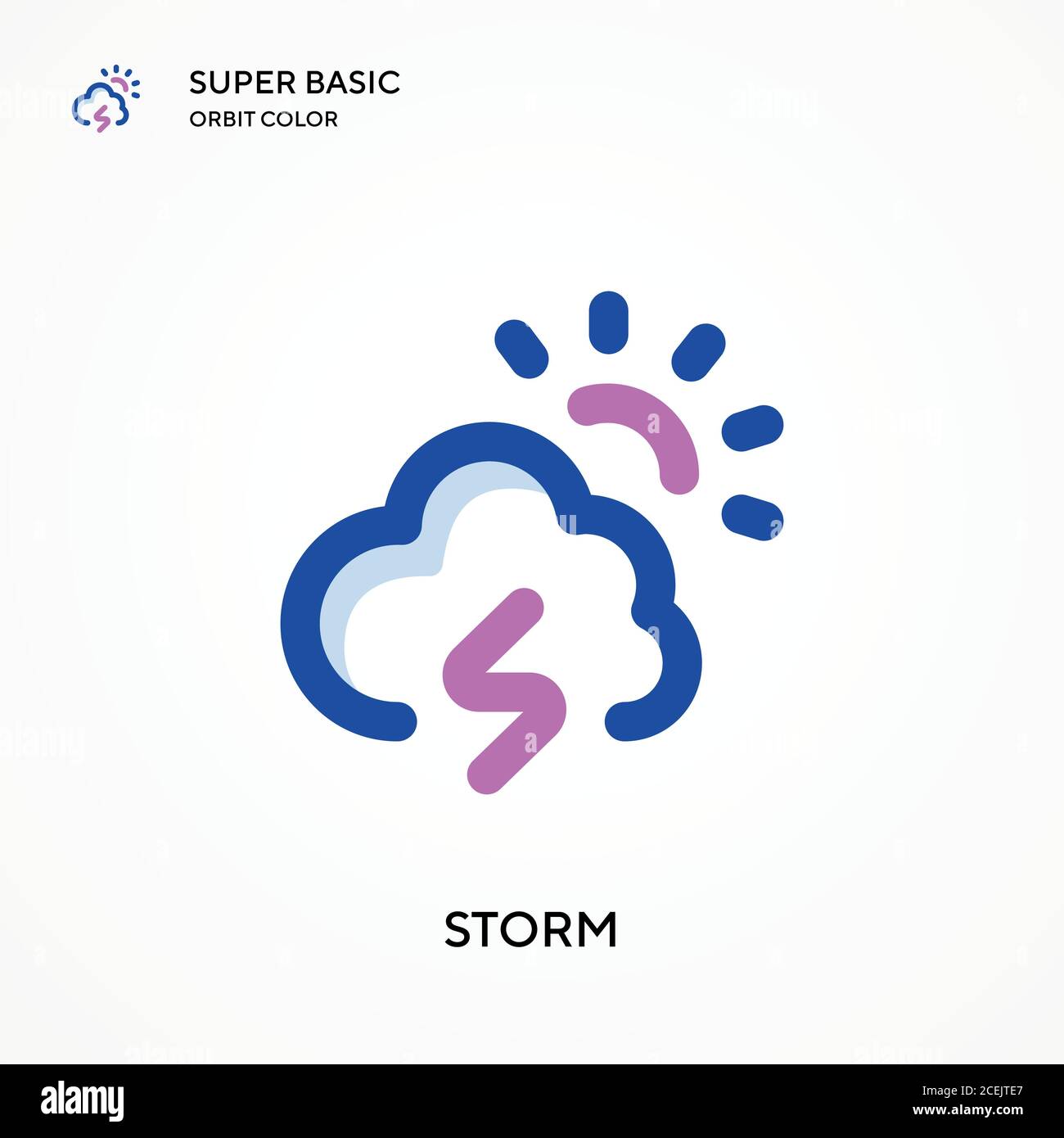 Storm super basic orbit color vector icon. Illustration symbol design ...