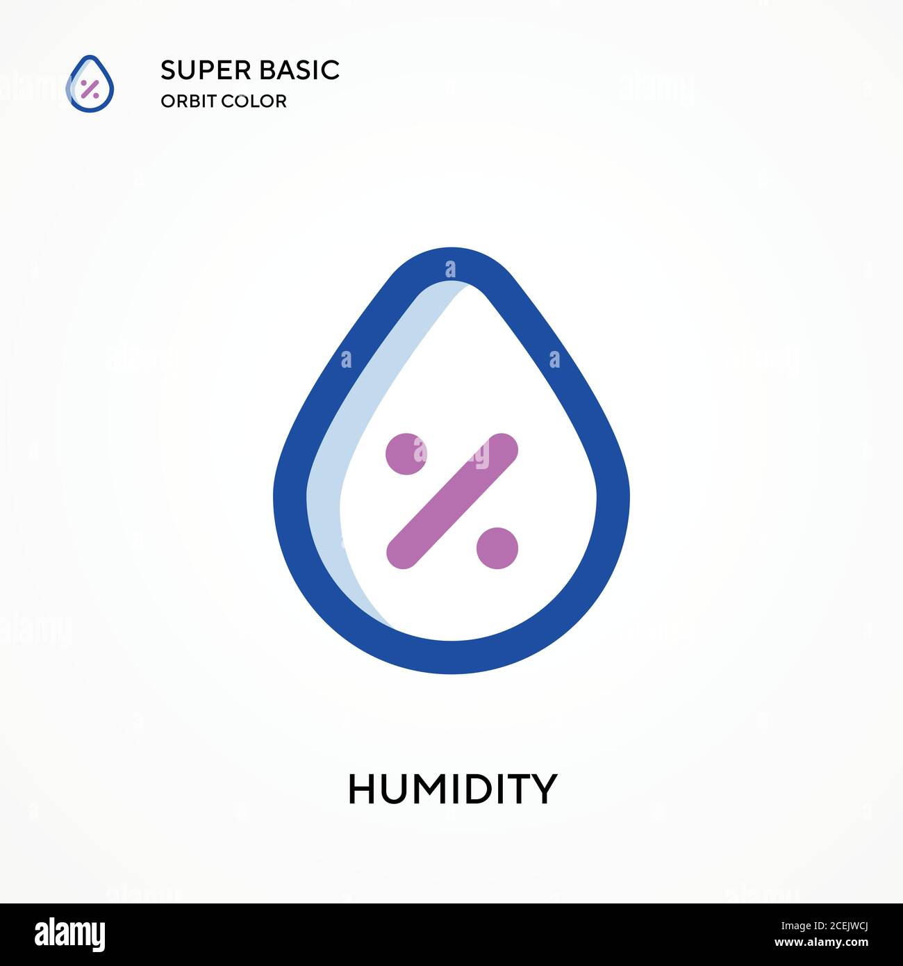 Humidity super basic orbit color vector icon. Illustration symbol ...