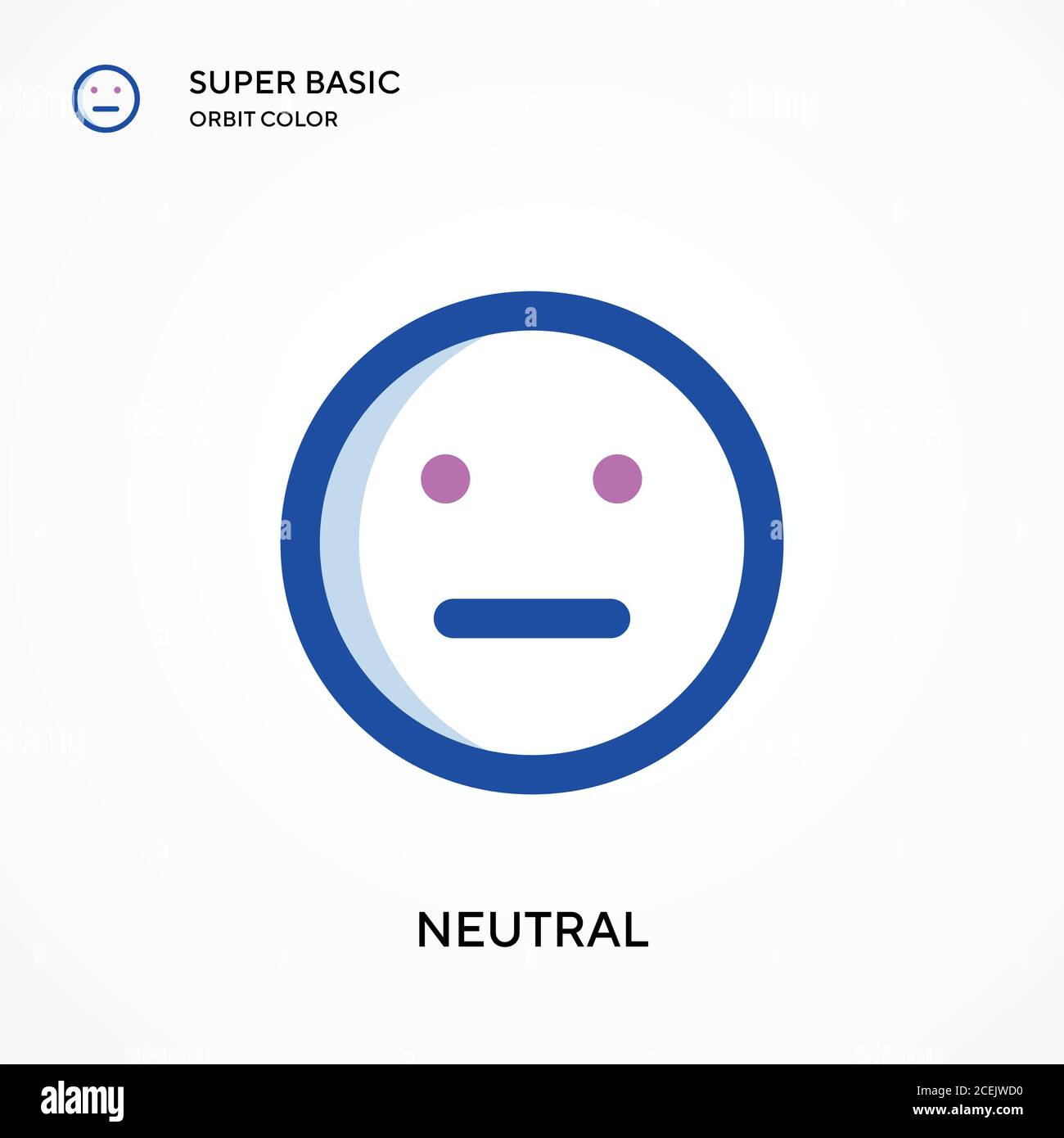 Neutral super basic orbit color vector icon. Illustration symbol design ...