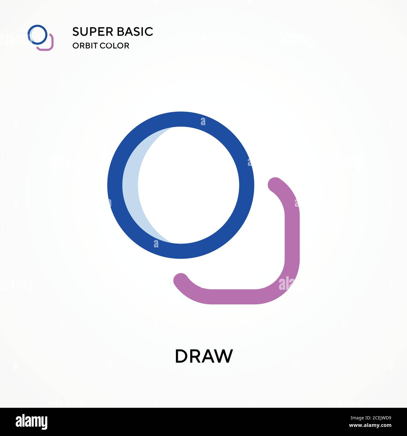 Draw super basic orbit color vector icon. Illustration symbol design ...