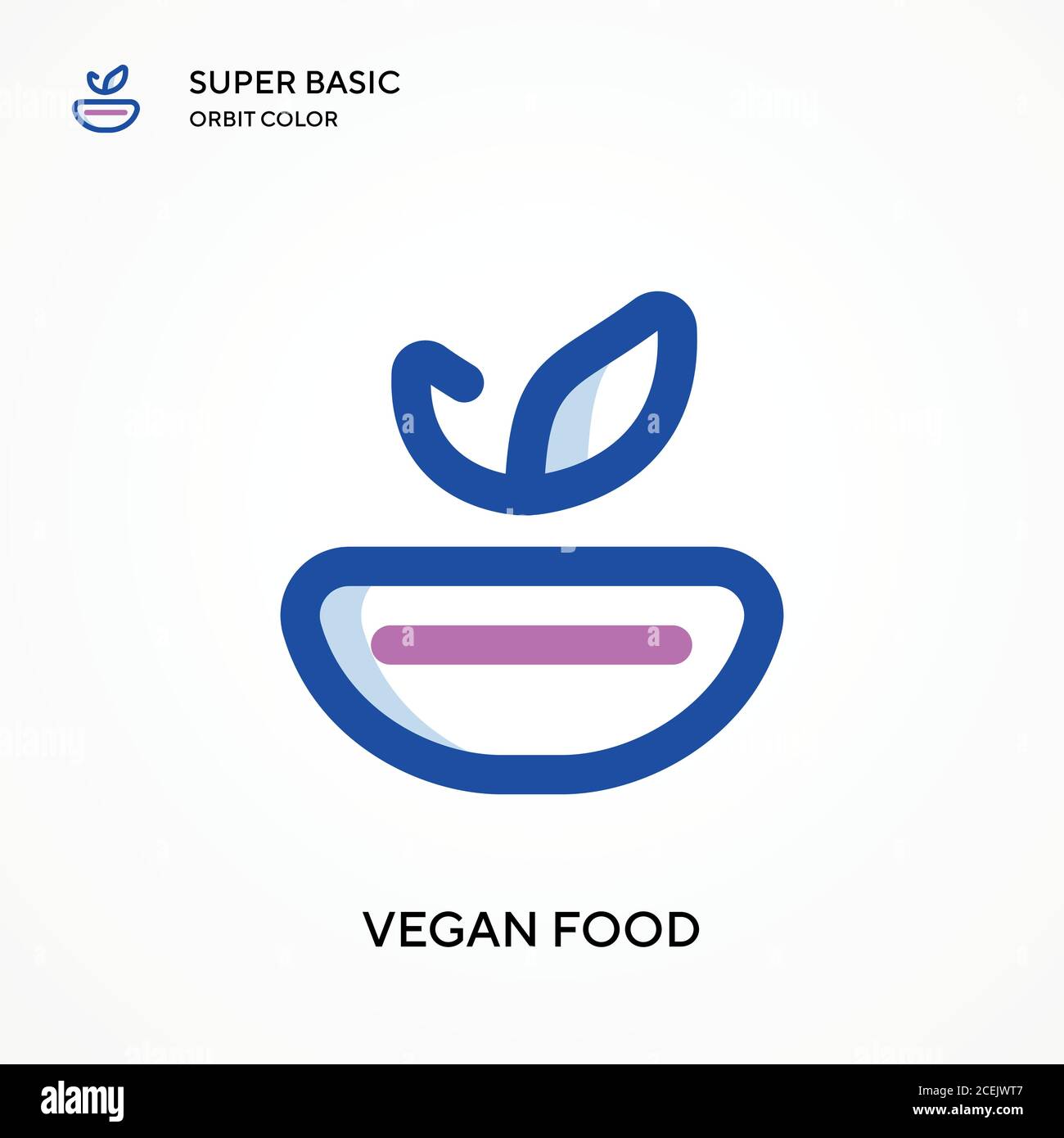 Vegan food super basic orbit color vector icon. Illustration symbol ...