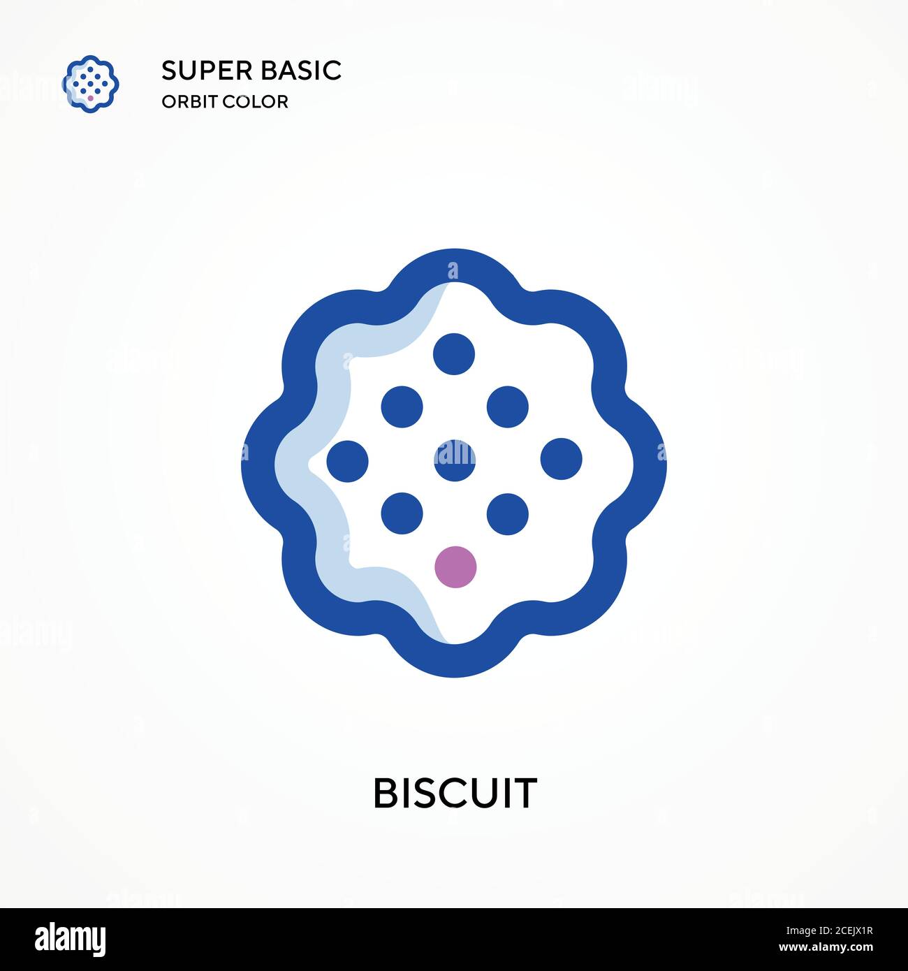 Biscuit super basic orbit color vector icon. Illustration symbol design ...