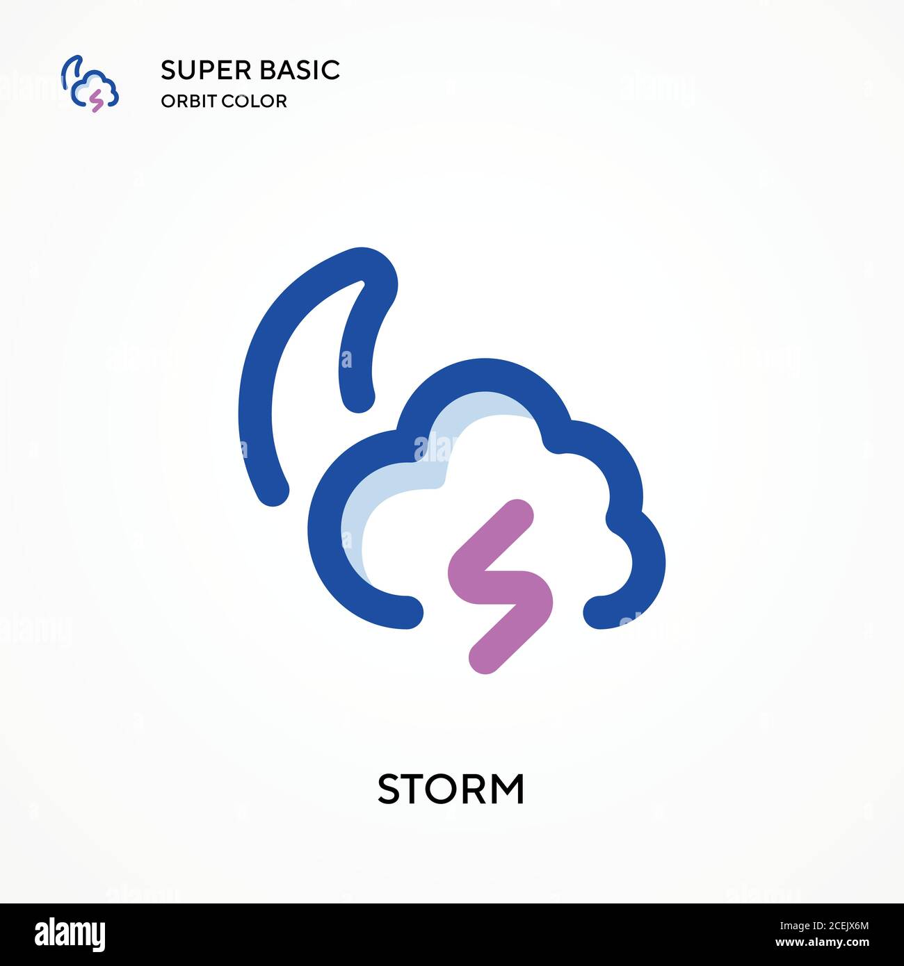 Storm super basic orbit color vector icon. Illustration symbol design ...