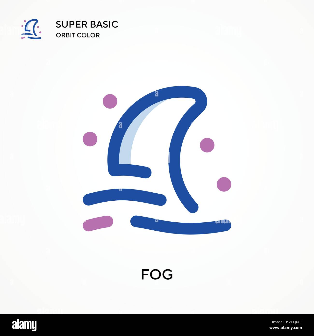 Fog super basic orbit color vector icon. Illustration symbol design ...