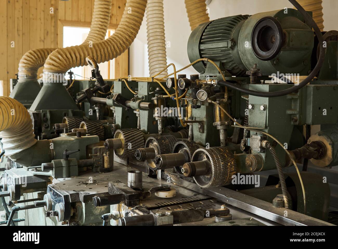 industrial background - a fragment of a machine for the manufacture of ...