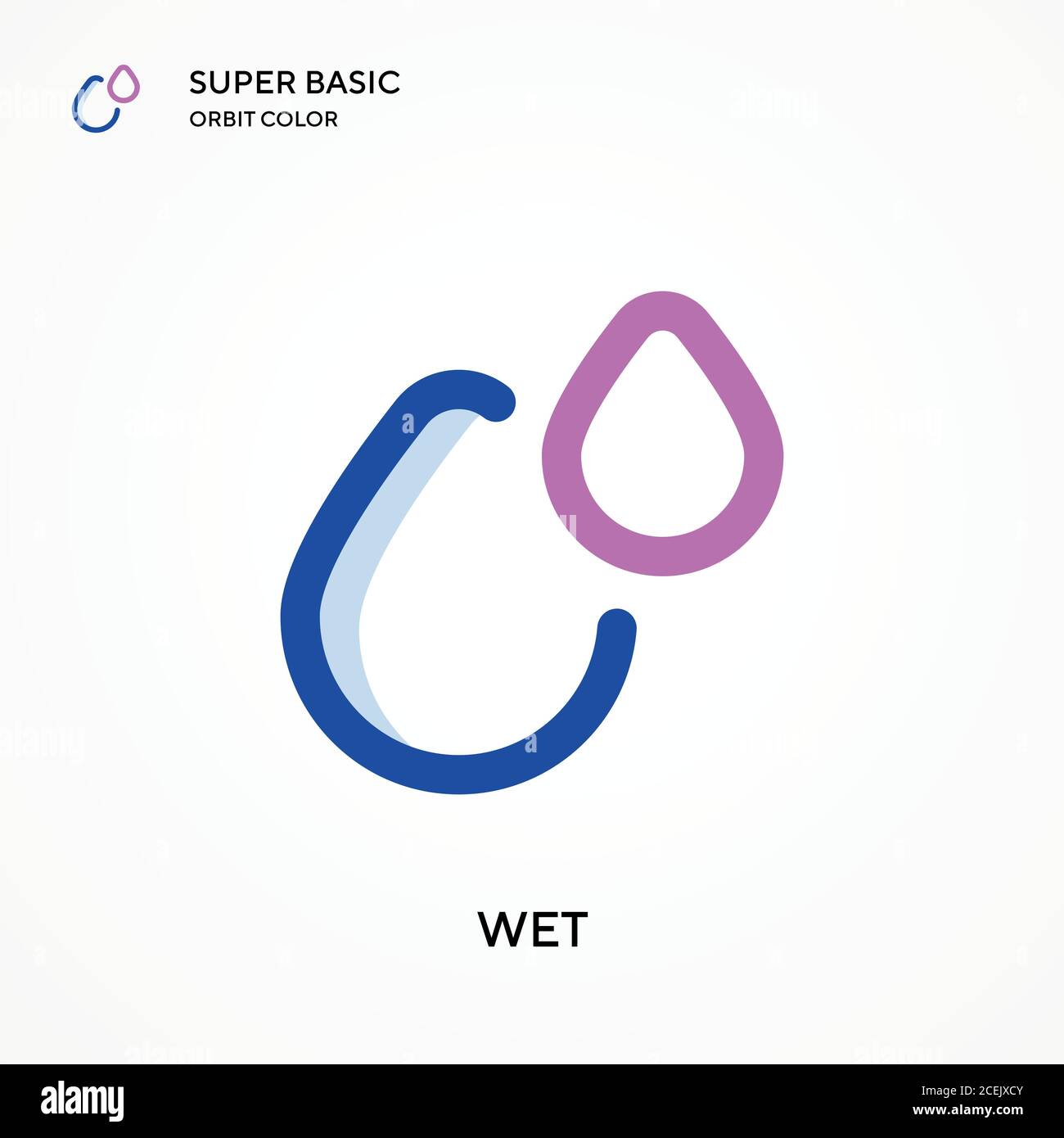 Wet super basic orbit color vector icon. Illustration symbol design ...
