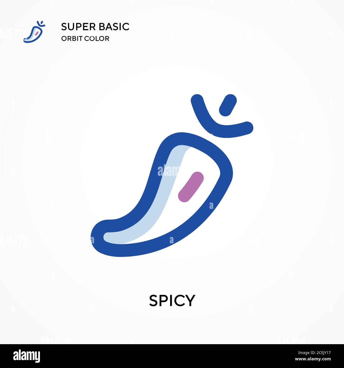 Spicy super basic orbit color vector icon. Illustration symbol design ...
