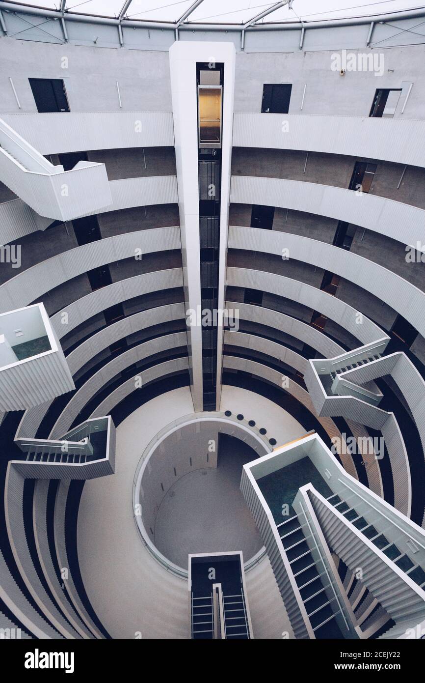 Design of modern hallway in levels Stock Photo - Alamy