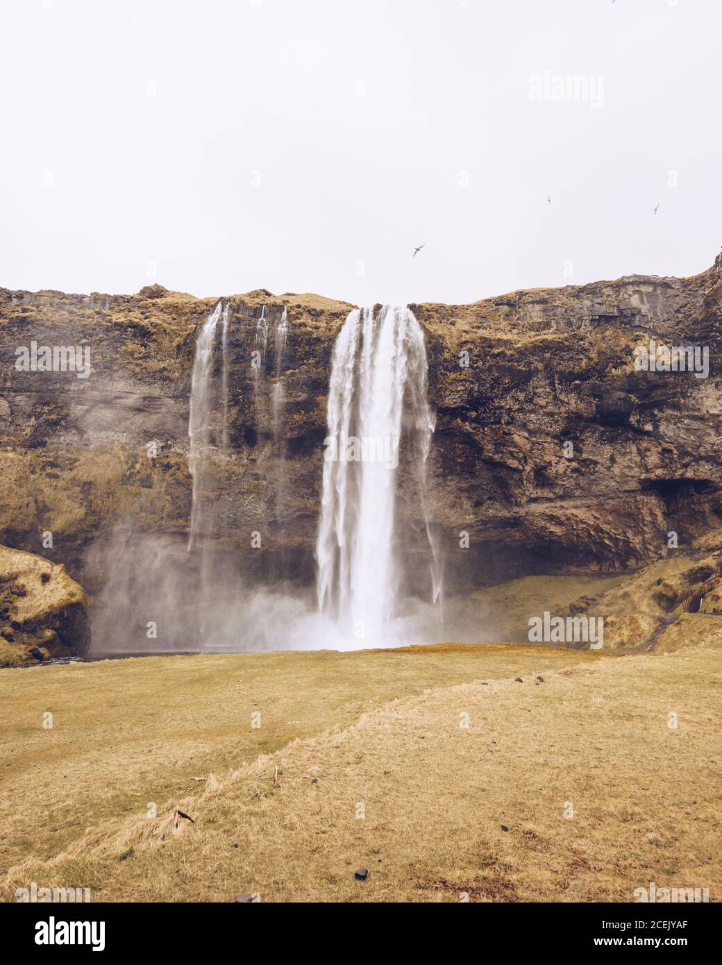 water cascade falling in river between rocks in Iceland Stock Photo - Alamy