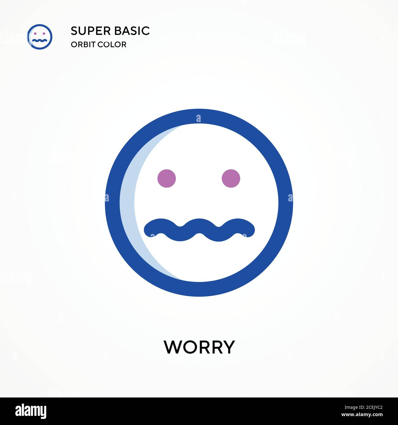 Worry super basic orbit color vector icon. Illustration symbol design ...