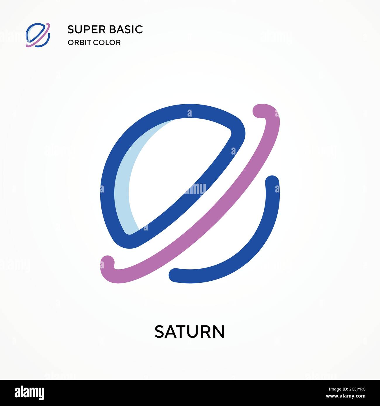 Saturn super basic orbit color vector icon. Illustration symbol design ...