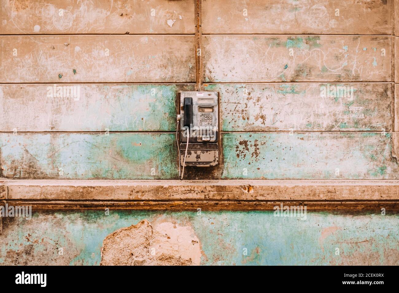 Vintage telephone hanging on the wall hi-res stock photography and ...