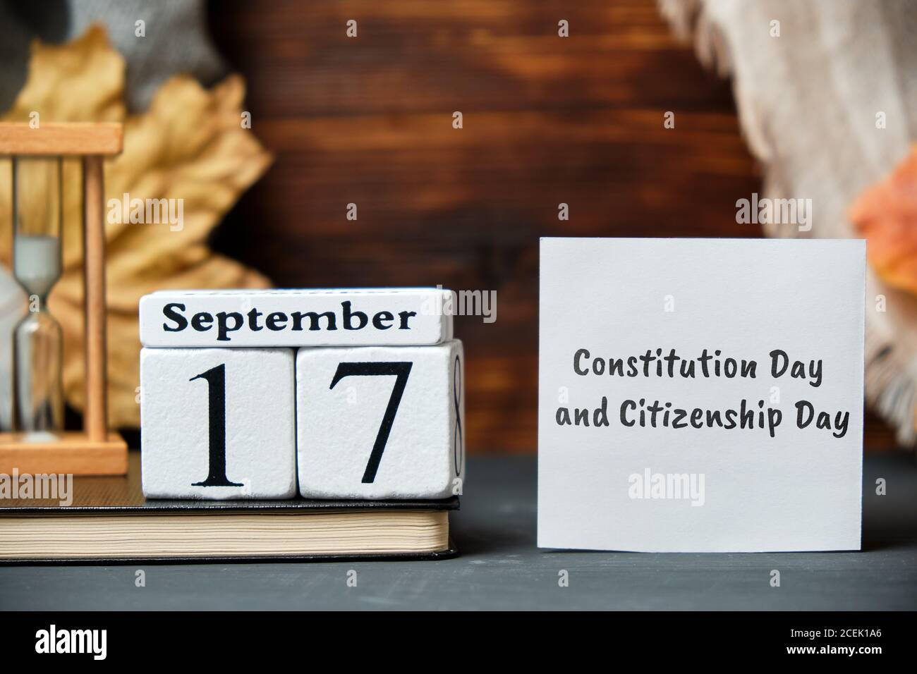 Constitution and Citizenship Day of autumn month calendar september ...