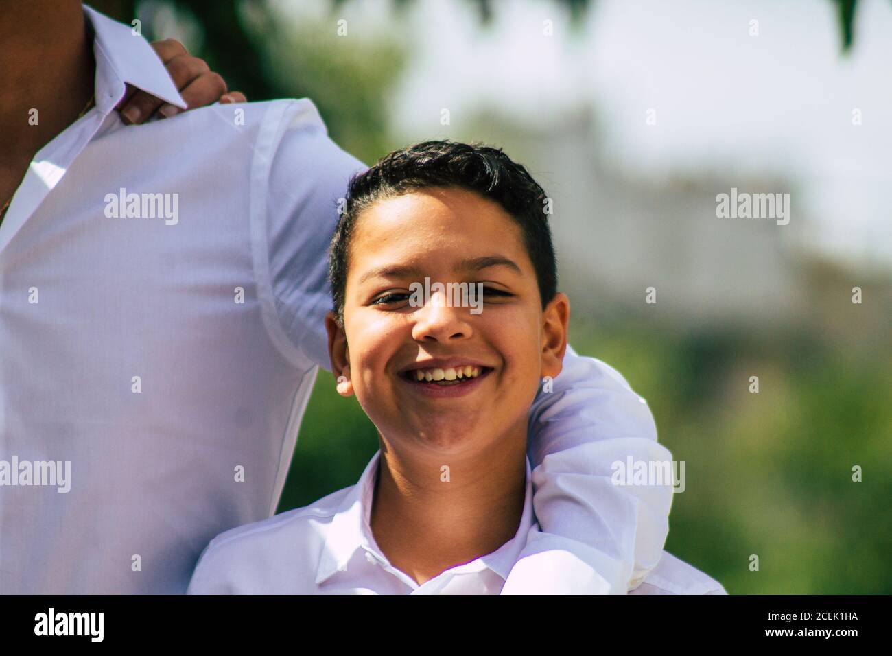 Reims France August 29, 2020 View of unidentified kid participating in ...