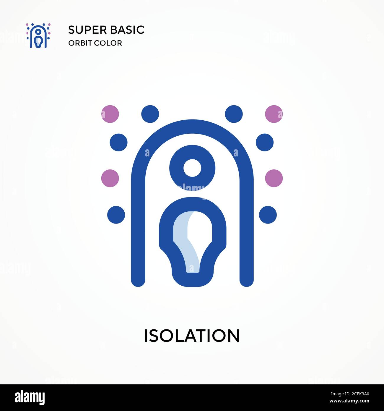 Isolation super basic orbit color vector icon. Illustration symbol ...