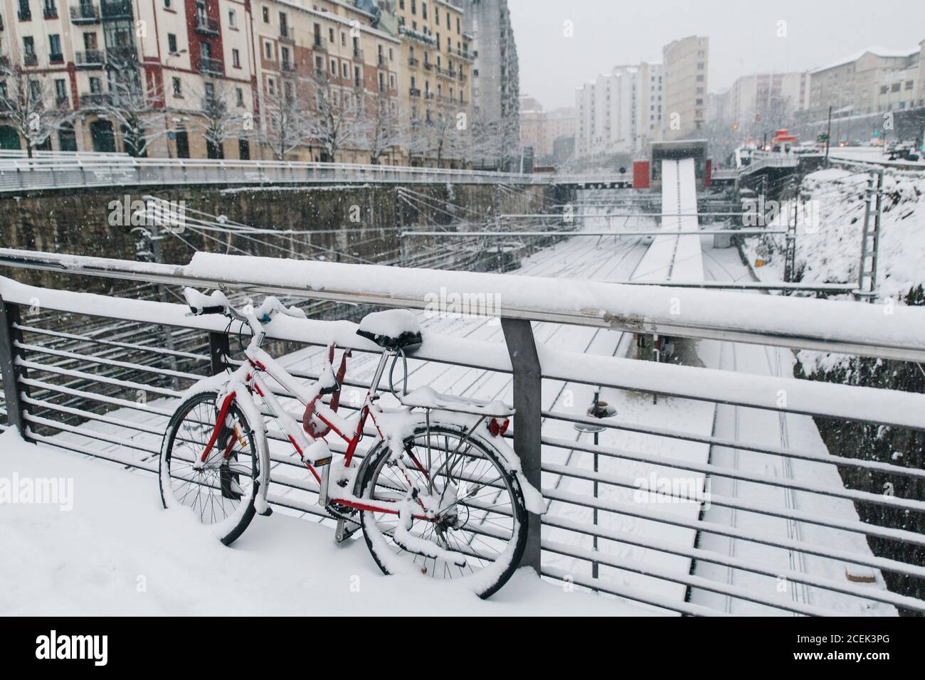 Frozen bridge handrail hi-res stock photography and images - Alamy