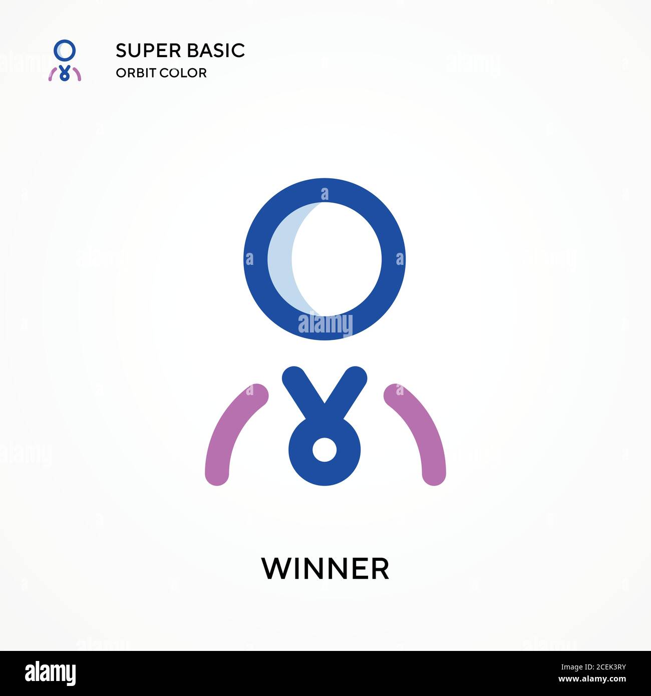 Winner super basic orbit color vector icon. Illustration symbol design ...