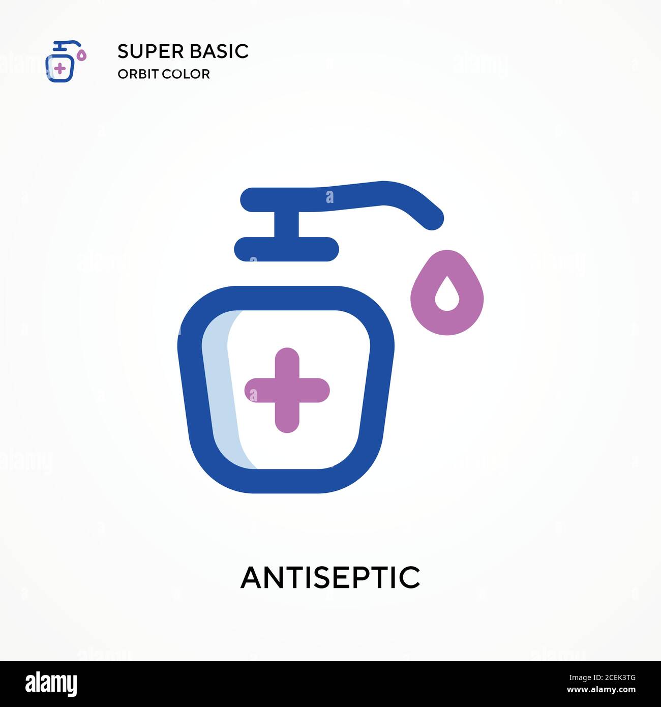 Antiseptic super basic orbit color vector icon. Illustration symbol design template for web ...