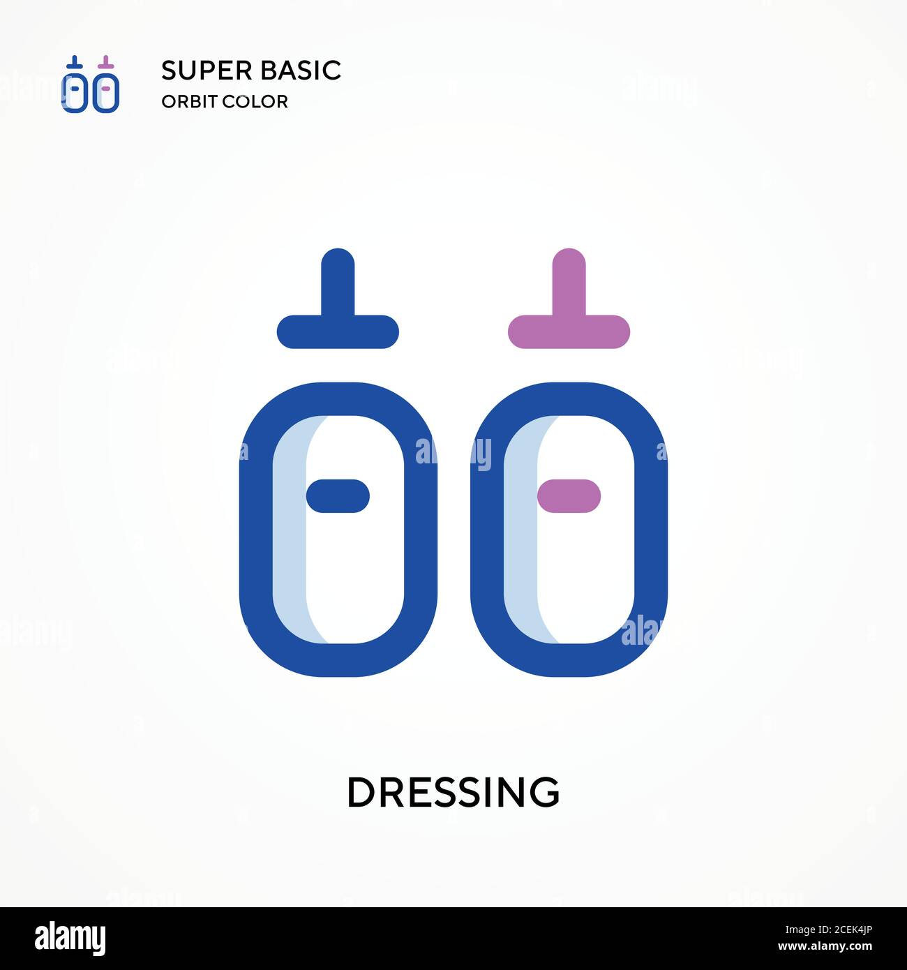 Dressing super basic orbit color vector icon. Illustration symbol ...