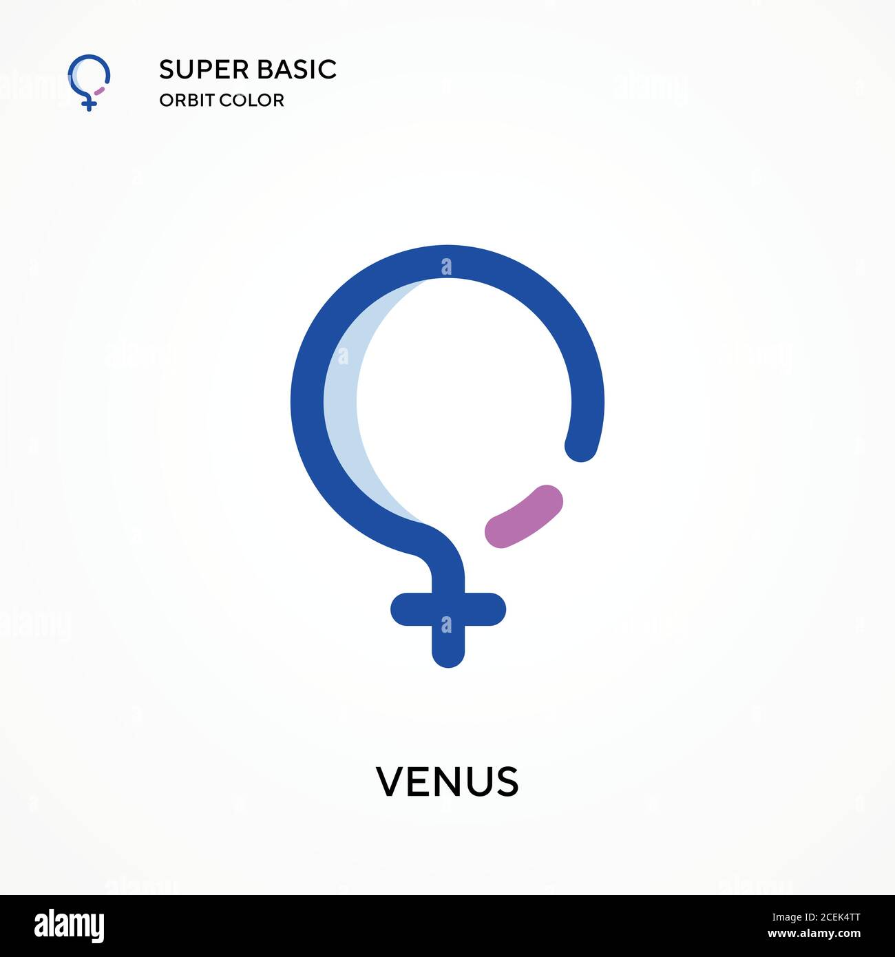 Venus super basic orbit color vector icon. Illustration symbol design ...