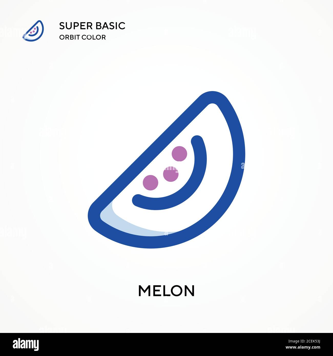 Melon super basic orbit color vector icon. Illustration symbol design ...